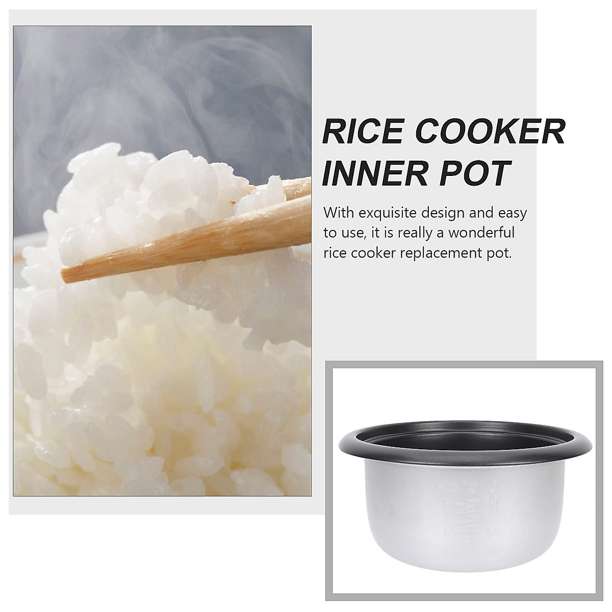 Rice Cooker 10 Cup Griddle Grill Accessories Pressure Cooker Non-stick Rice Cooker Pot Household Cooker Inner Pot Inner Cooking Pot Container Baking Bowl Nonstick Cookware Rice Cooker Small