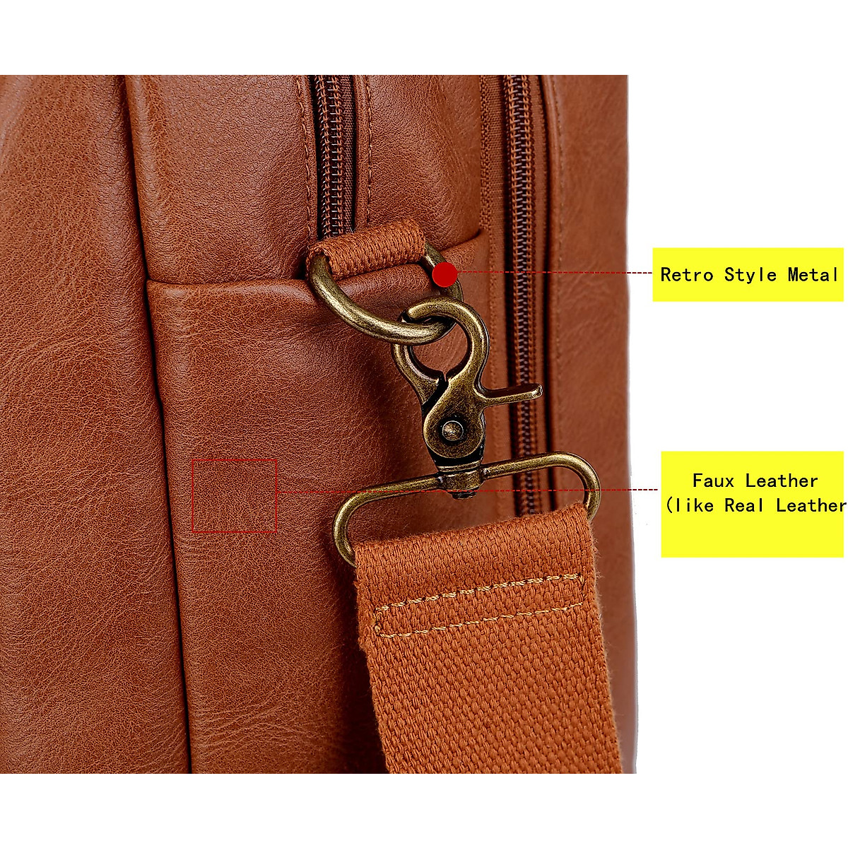 Large Leather Laptop Backpack Briefcase Hybrid 17 Inch Laptop bag Travel Outdoor backpack BP-19 (Brown)