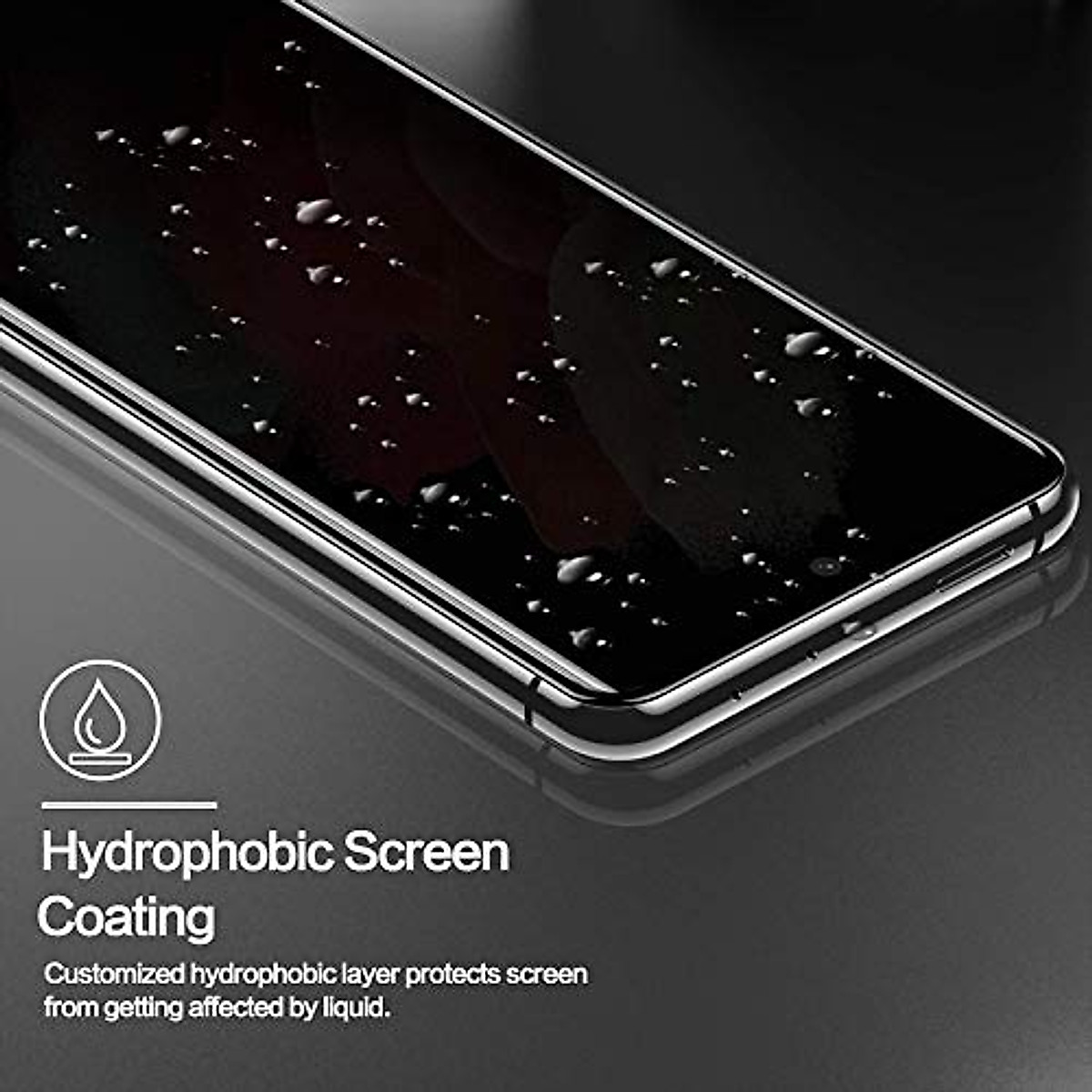 [2 Pack] YWXTW for Galaxy S21 Ultra Privacy Screen Protector, Tempered Glass Anti-Spy 9H Hardness Film for Samsung Galaxy S21 Ultra 6.8”, 3D Curved Edge Easy Install [Don’t Support Fingerprint Unlock]