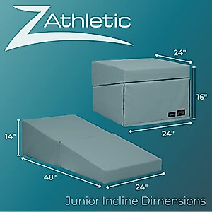 Z Athletic Gymnastics Junior Incline Mat (Cheese Wedge) Teal