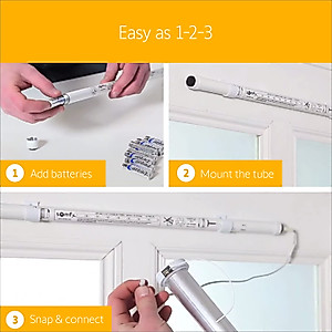 somfy 12V DC Reloadable Battery Tube 2 Pack and Y Harness - 2 Replacement Battery Tubes - 12V Dual Battery Wands for RTS Motors - Power Blinds & Shades – Easy to Install – #9018685, 9018625