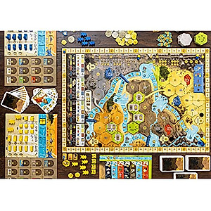 Capstone Games: Boonlake Hand Management, Exploration Strategy Board Game, 1-4 Players, Ages 14+, 40 Minute per Player Game Play Multicolor