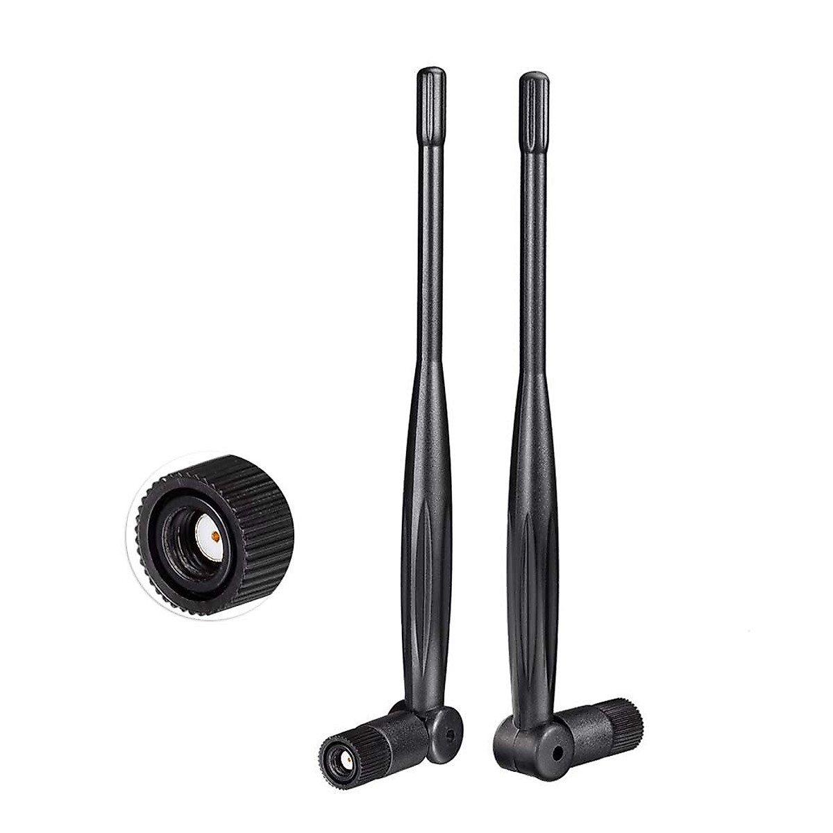 Eightwood 2.4GHz 5GHz 5.8GHz Dual Band WiFi Antenna 5dBi RP-SMA Antenna (2-Pack) for PC Desktop, WiFi Router, PCIe Network Card, USB Adapter, Wireless Range Extender, IP Camera