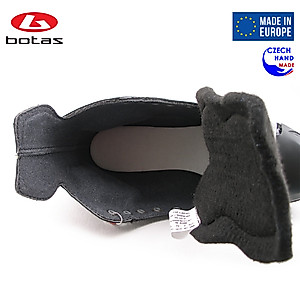 Botas - DRAFT 281 - Men's Ice Hockey Skates | Made in Europe (Czech Republic) UPGRADED Blades: GRAF COBRA 2000 | Color: Black, Size Adult 16