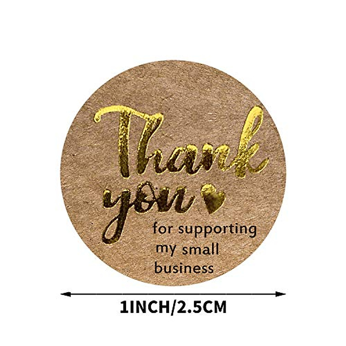 GUAGLL 3 Rolls Thank You Baking Sticker Cute Printing Sticker Label 1 Inch 500Pcs/Roll for Envelope Gift