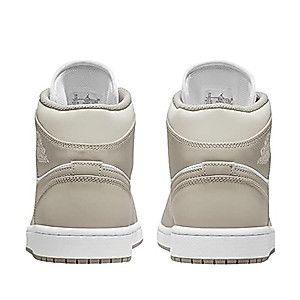 Nike Men's Air Jordan 1 Mid Shoes, College Grey/Light Bone-white, 8.5