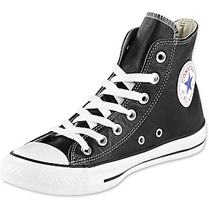 Converse Unisex Chuck Taylor All Star Leather High Top Shoe Black 11 M US, 13 Women/11 Men