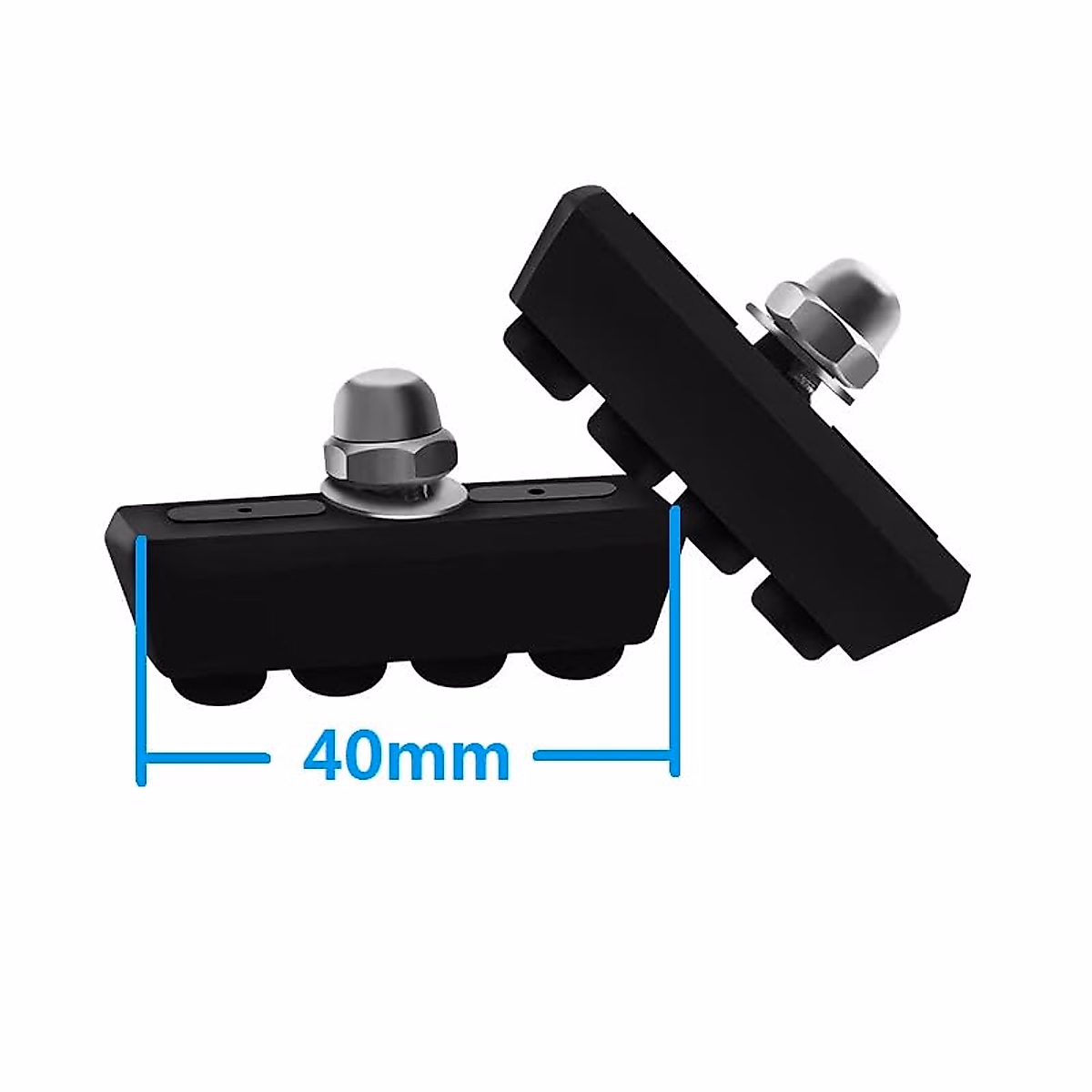 Fat-Cattie 4 Pairs (8 Pieces) Premium Bike Brake Pads,Caliper Brake Pads for Road Bicycle,Bike Brake Blocks of 40mm(Black)