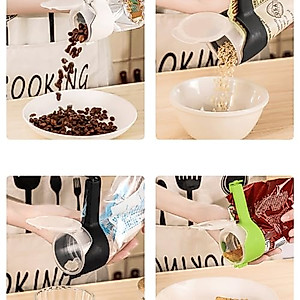 swmkwp Seal and Pour Bag Clip, Bag Clips with Pour Spout, Food Bag Clips with Pour Spouts, Reusable for Snack, Oats, Small Food, Liquid, Flour Food(B)