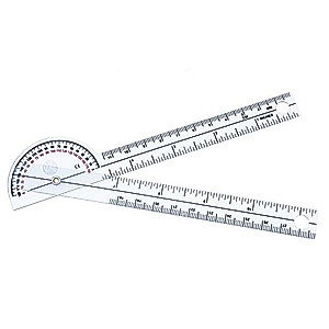 Scrubsmart Economy, Lightweight Plastic 6-3/4" Pocket Goniometer 180 Degrees EGM-425