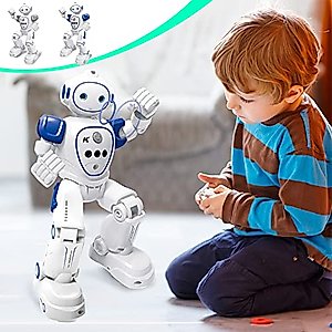 Adepe RC Robot Toy - Gesture Sensing Remote Control Robot for Kids, Rechargeable Robot Toy, Intelligent Programmable Smart Robot, with Singing & Dancing, Christmas Birthday Gifts