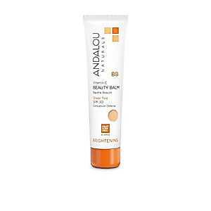 Andalou Naturals Vitamin C BB Beauty Balm Sheer Tint SPF 30, 2-in-1 BB Cream & Face Sunscreen with Broad Spectrum Protection, Mineral Sunscreen with Non-Nano Zinc Oxide, 2 Fl Oz