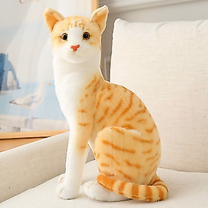 GUDVES Orange Tabby Cat Stuffed Animal Baby Stuffed Animal Cat Stuffed Animal Plush Toy Orange Shorthair Cat 12 Inch (Orange B)