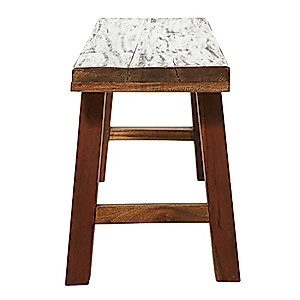 Deco 79 Wood Handmade Natural Bench, 44" x 14" x 19", Brown