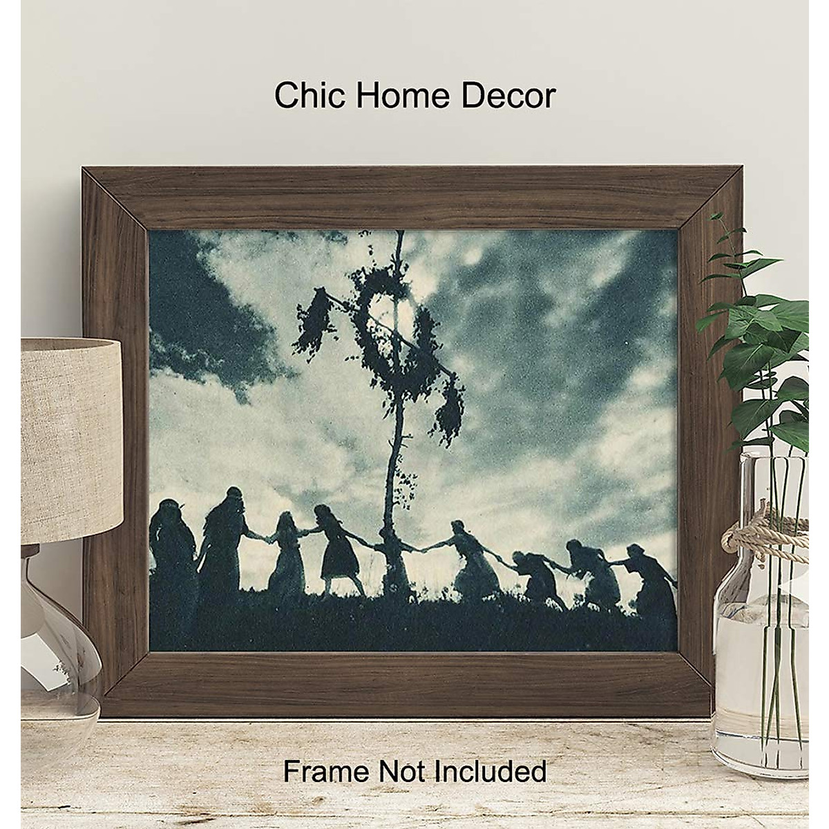 Witch Wicca Coven - Wicca Wiccan Witch Decor - Gothic Living Room Decor - Goth Wall Art Decorations - Pagan Gifts - Witches Witchcraft Paganism Supplies - Medieval Creepy Black Magic Decor