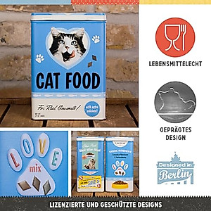 Nostalgic-Art 30143 Animal Club - Cat Food - Love Mix, Storage Tin L