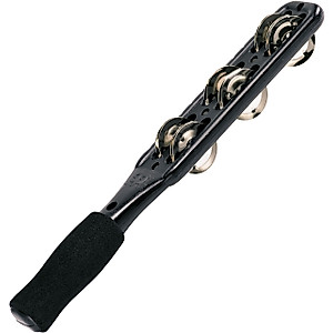Meinl Percussion JG1BK ABS Plastic Jingle Stick With Steel Jingles, Black