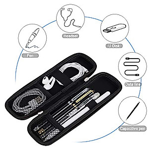 iDream365 Apple Pencil Case Holder,Slim EVA Carrying Case/Bag/Pouch/Holder for Apple Pencils,Executive Fountain Pen,Ballpoint Pen,Stylus Touch Pen-Black