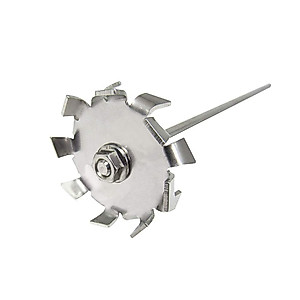 YUCHENGTECH Dispersing Disc Dispersion Impeller Dispersing Machine Blade Paddle Impeller Stainless Steel 5cm Disc with 7X300mm Rod （1.96″disc with 0.27″X11.8″Rod）