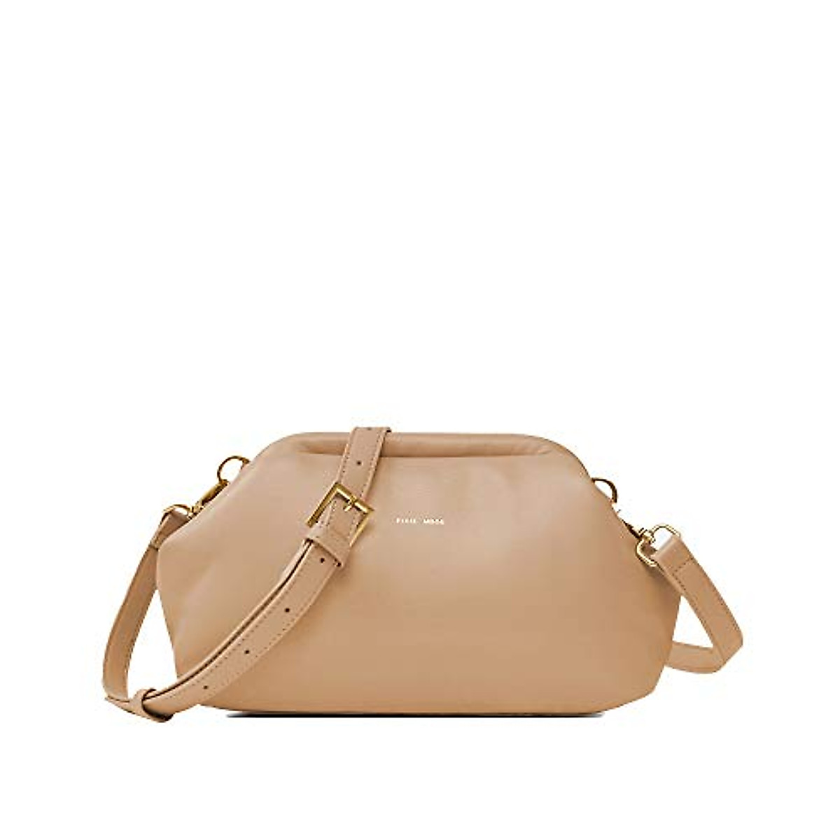 Pixie Mood Inc, Bubbly 12.5 x 6 Vegan Leather Clutch Crossbody Tote, Sand