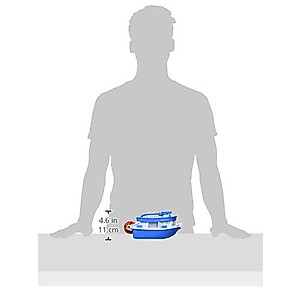 Green Toys Paddle Boat, Blue/Grey 4C - Pretend Play, Motor Skills, Kids Floating Bath Toy Boat Vehicle. No BPA, phthalates, PVC. Dishwasher Safe, Recycled Plastic, Made in USA.