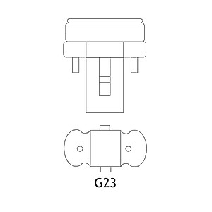 SATZOL 2 Pack G23 LED Bulb 4W 400LM Warm White AC120V 2pin G23 LED PL Bulb, 7W CFL Equivalent, Plug and Play Compatible with The Ballast