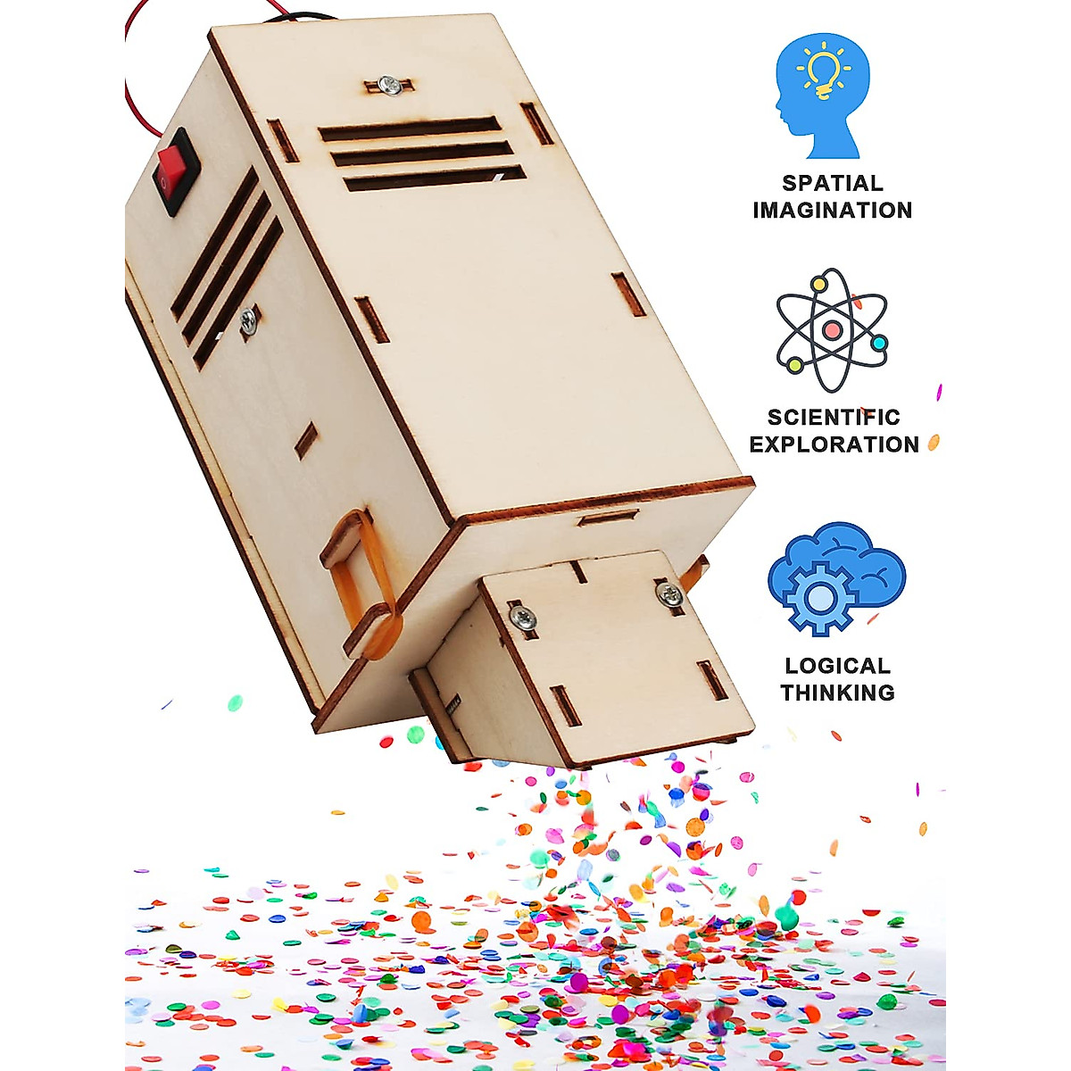 Poraxy 4 Set STEM Kits for Kids Ages 8-10, Science Experiment Projects Building Kits, Wooden 3D Puzzles, Educational Building Toys for Ages 8-12-13, Gifts for 8,9,10,11,12 13 Year Old Boys and Girls