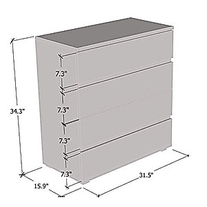 MEBLE FURNITURE & RUGS Euphoria 08 Modern Dresser
