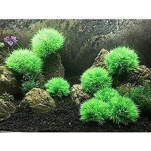 4Pcs Aquarium Decorations Fish Tank Artificial Green Water Plants Made of Soft Plastic