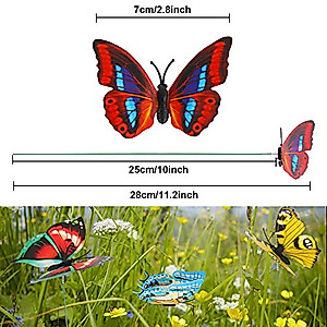 Augshy Butterfly Decorations, 75 Pcs Butterfly Stakes Waterproof Decorative Garden Stakes for Indoor/Outdoor Christmas Yard Decor