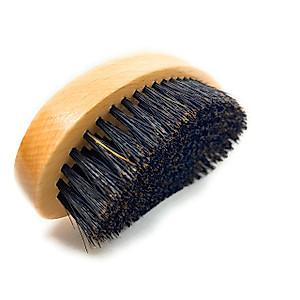 THEFANSI Original Beard Brush for Men With 100 First Cut Boar Bristles. Made in Pear Wood and Firm Bristles. THEFANSI Hair Brush Keeps hair clean, healthy, shiny and protected