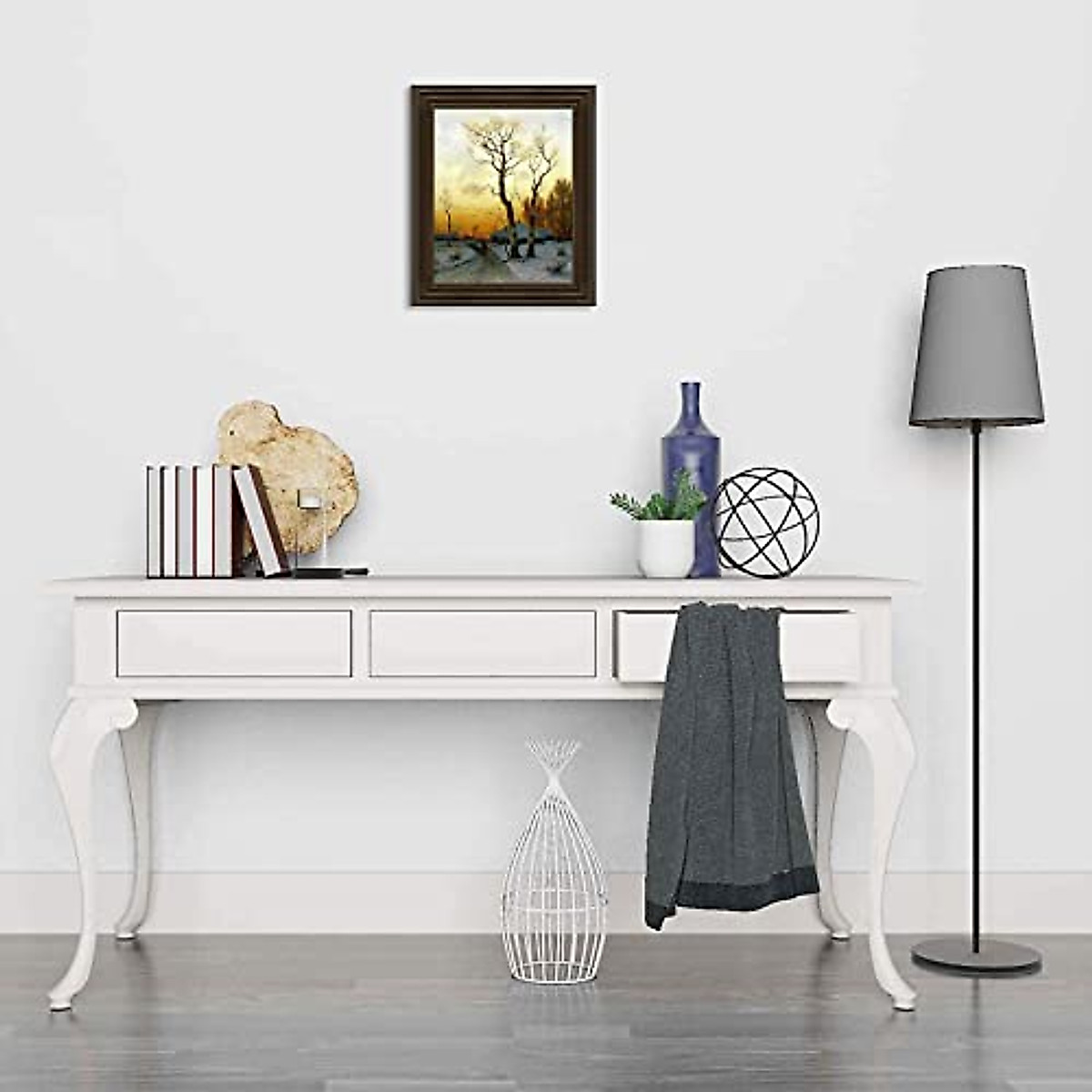 Space Art Deco, 11x14 Ornate Picture Frame Without Mat for 11x14 Photo,Shatter-Resistant Glass Sawtooth Hangers Wall Mount Display(Color Brown)