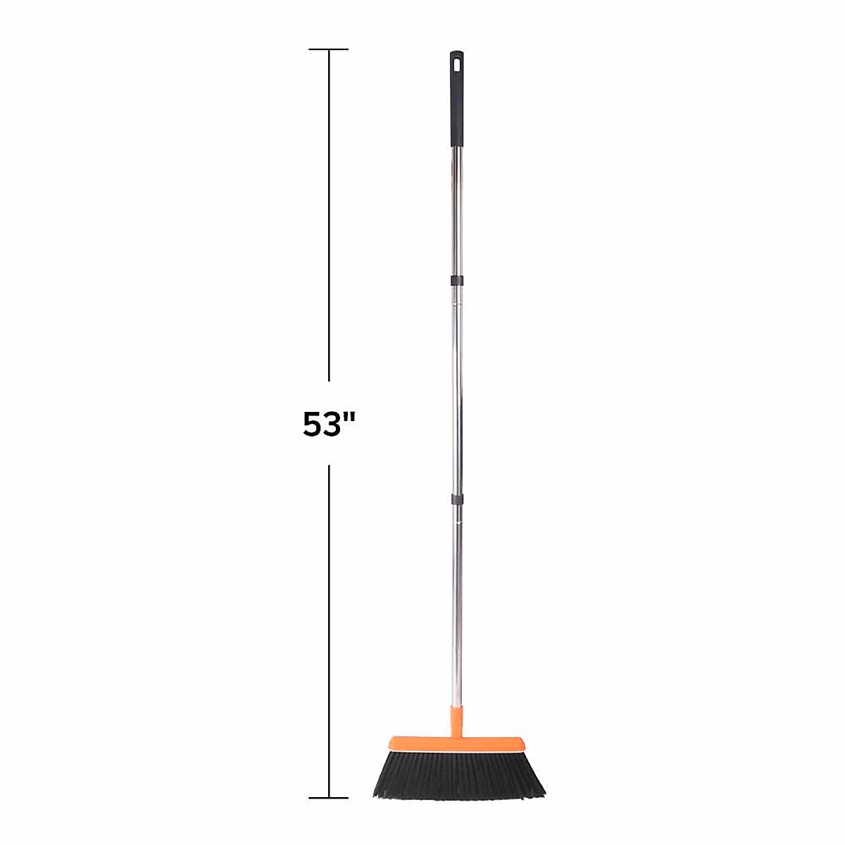 FGY Broom and Dustpan Set for Home, 53" Broom with Dustpan Combo Set, Broom Dust Pan with Long Handle for Indoor Kitchen Lobby Office Garage Floor Sweeping