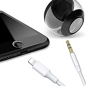 Muerkai Aux Cord for iPhone,3.5mm Aux Cable for Car Compatible with iPhone 14/13/12/11/Pro/Max/SE/10/XS/XR/X/8/7/6/iPad/Plus for Car Home Stereo,Speaker,Headphone,3.3ft (White)