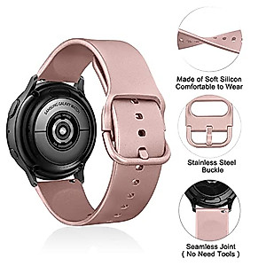 Meliya Bands for Amazfit GTR 4 / GTR 3 Pro / GTR 3 / GTR 2e / GTR 2 / GTR 47mm, 22mm Quick Release Soft Silicone Sport Replacement Watch Strap for Amazfit GTR 4 / GTR 3 Pro / GTR 3 / GTR 2e / GTR 2 Smart Watch Women Men (Rose Gold)