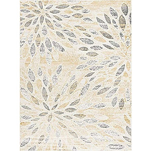 Unique Loom Sumter Collection Area Rug - Rhett (9' x 12' Rectangle, Yellow/ Gray)