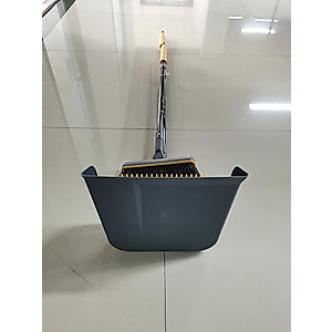 JEHONN Broom and Dustpan Set for Home, 54 Inches Long Handle Lightweight 180 Degree Rotating Indoor Upright Standing Dust Pan with Comb Teeth, Store Sweep Set for Room Kitchen Lobby Office