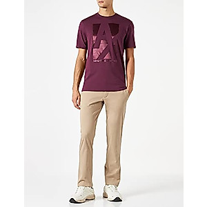 A|X ARMANI EXCHANGE Men's Silky Large Logo T-Shirt, Grape Wine, S