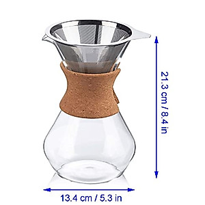 Pour Over Coffee Maker with Dripper Filter 34 Ounce/ 1000 ml