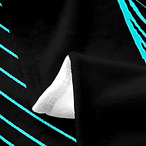 Volleyball Pattern Plush Throw Blanket,for Ball Sports Flannel Fleece Blanket Decorative Teal Neon Ball Games All Season,Bed Blanket Volleyball Player 40"x50"