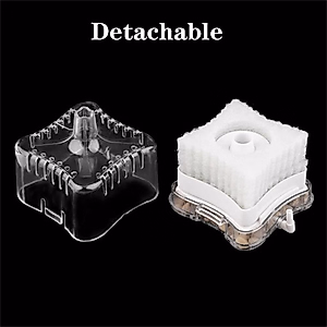 FRIRODSAY Fish Tank Filter Aquarium Sponge Filter Quiet Small Filter for 1-20 Gallon Aquariums Detachable with Activated Carbon and Air Stone (Air Pump not Included)