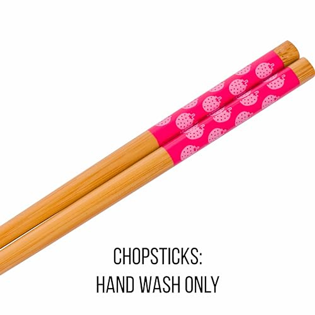 Silver Buffalo Sanrio Hello Kitty Strawberry Milk Japanese Character Ceramic Ramen Rice Bowl with Chopsticks, 20 Ounces, Pink