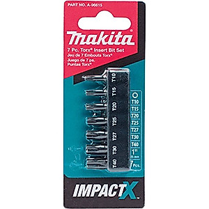Makita A-96615 Impactx 7 Piece Torx 1″ Insert Bit Set