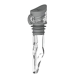 Host TILT MINI Variable Wine Aerator Pourer Spout - Reusable Wine Stopper for Wine Bottles, Gray