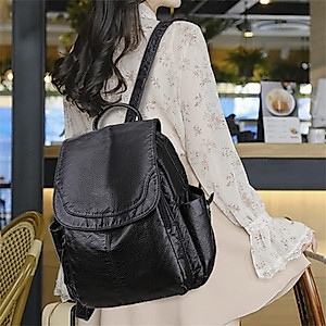 JUIPO Genuine Leather Backpack Ladies School Bag for Going Out Rucksack (Color : E, Size : 1)