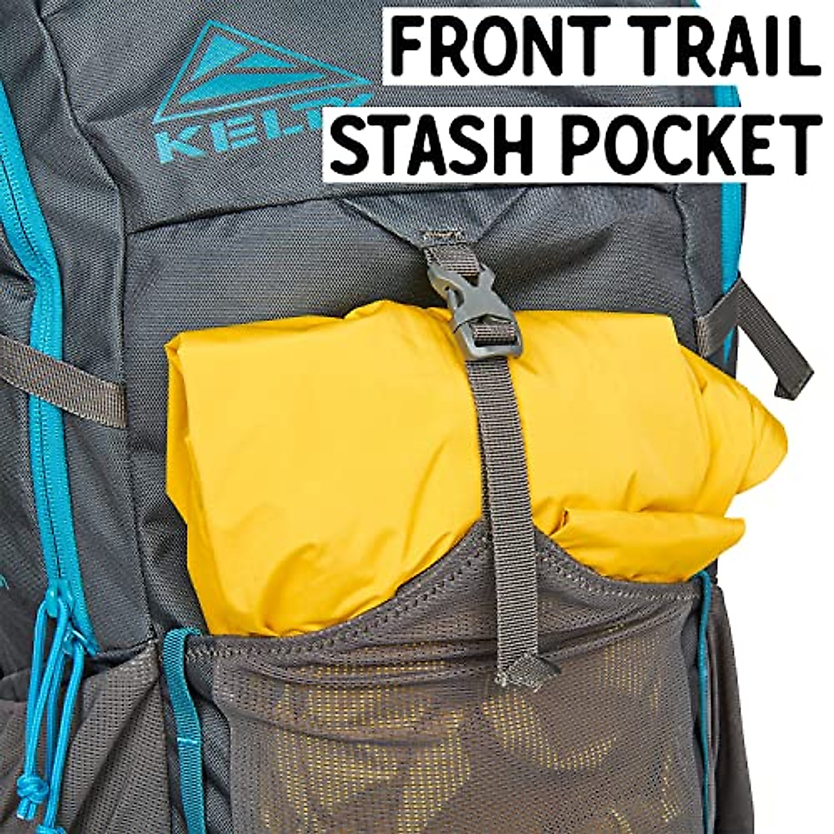 Kelty Asher Day Hiking Pack, 18-85 Liter Capacity, Hiking, Backpacking, Travel Pack, Internal Frame 2023 Model (35L Beluga)
