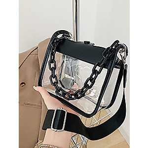 Clear Bag for Women Clear Crossbody Bag Clear Purse Stadium Approved Clear Shoulder Bag Satchel Hobo Bag Gift