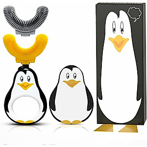 Rudrksh U Shaped Toothbrush (Penguin Shape Toothbrush with 2 Heads)
