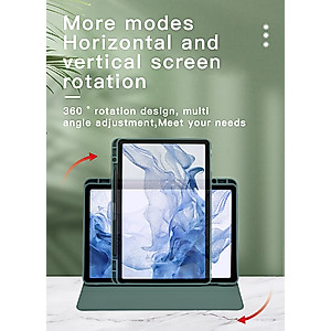 Shockproof Tablet Case for Samsung Galaxy Tab S8 2022/Tab S7 2020 11 Inch (Model SM-X700/X706/T870/T875/T878), 360° Swivel Multi-Angle Stand Case Cover with Auto Wake/Sleep, Grey