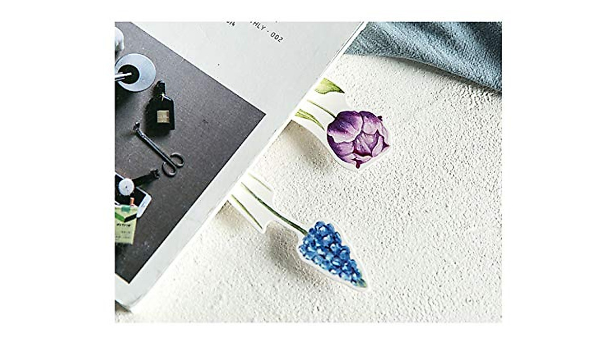 Colorful Flower Bookmarks Set - 30 Vibrant Floral Page Markers